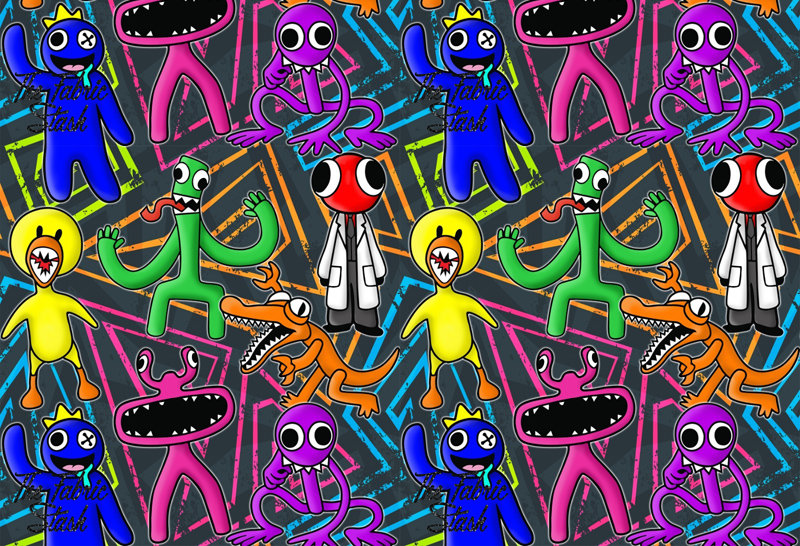 rainbow-friends-digital-seamless-pattern