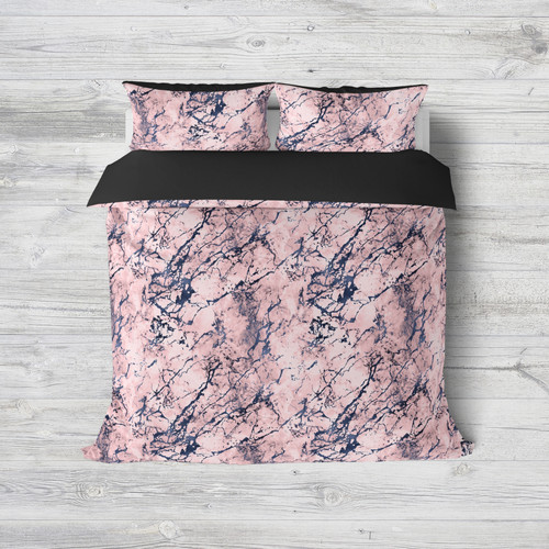 Marble Blush & Navy - Doona Cover Set | Cool Print