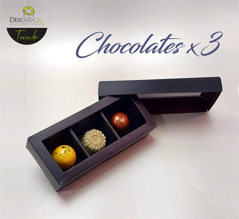 Caja chocolates x 3 - 12X4X3 cms | Tienda
