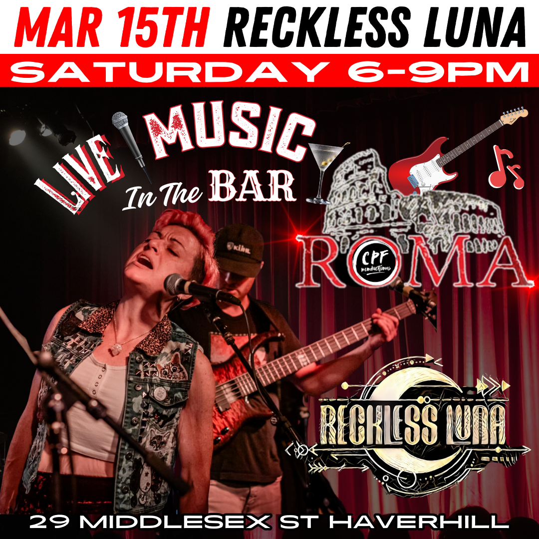 Live Music in the Bar at Roma with Reckless Luna | CPF Productions