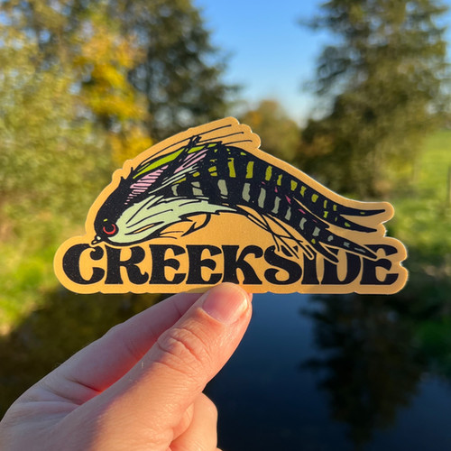 CREEKSIDE Rainbow Musky Fly Decal - Gold | CREEKSIDE
