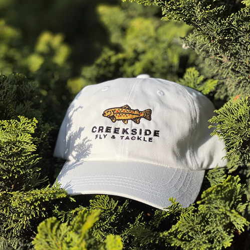 CREEKSIDE Fly & Tackle Classic Dad Hat - White | CREEKSIDE
