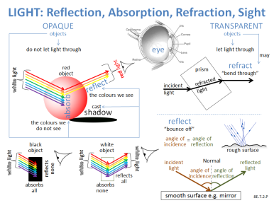 Light: Reflection, Absorption, Refraction, Sight | Gr 8 NS | Poster ...