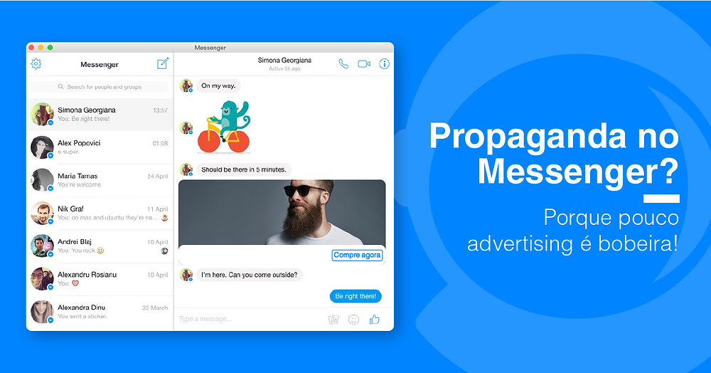 Tá liberado: Facebook passará a exibir propaganda também no seu Messenger!