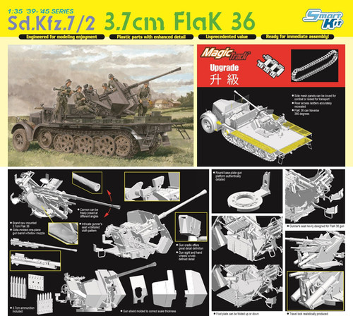 Dragon 1:35 6541 Немецкий тягач Sd.Kfz. 7/2 и зенитка 3,7cm Flak 36 ...