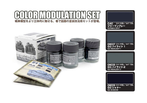 CS-583 Модуляция German Gray немецкий серый, 4х18 мл, GSI Mr. Color ...