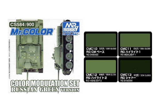 CS-584 Набор модуляции Советский 4БО, 4х18 мл, GSI Mr. Color | modelismus