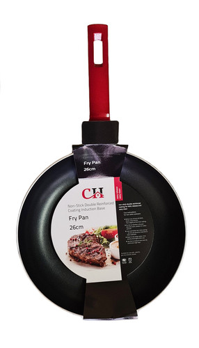 26cm Shiny Red Non-Stick Fry Pan | Continental Homeware