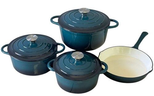 7Pcs Cast Iron Pot Set - Agave | Continental Homeware