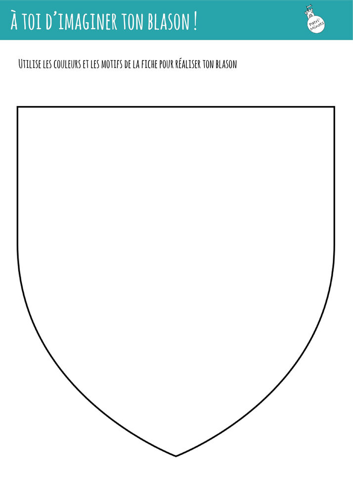 Atelier du weekend : un blason de chevalier