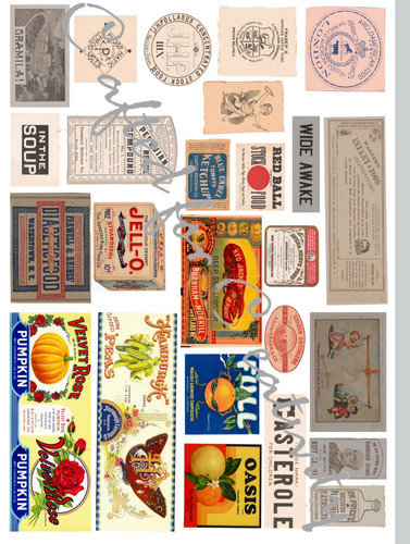 132 Matchbox Labels- Rice Decoupage Paper | Elsie Lane Boutique