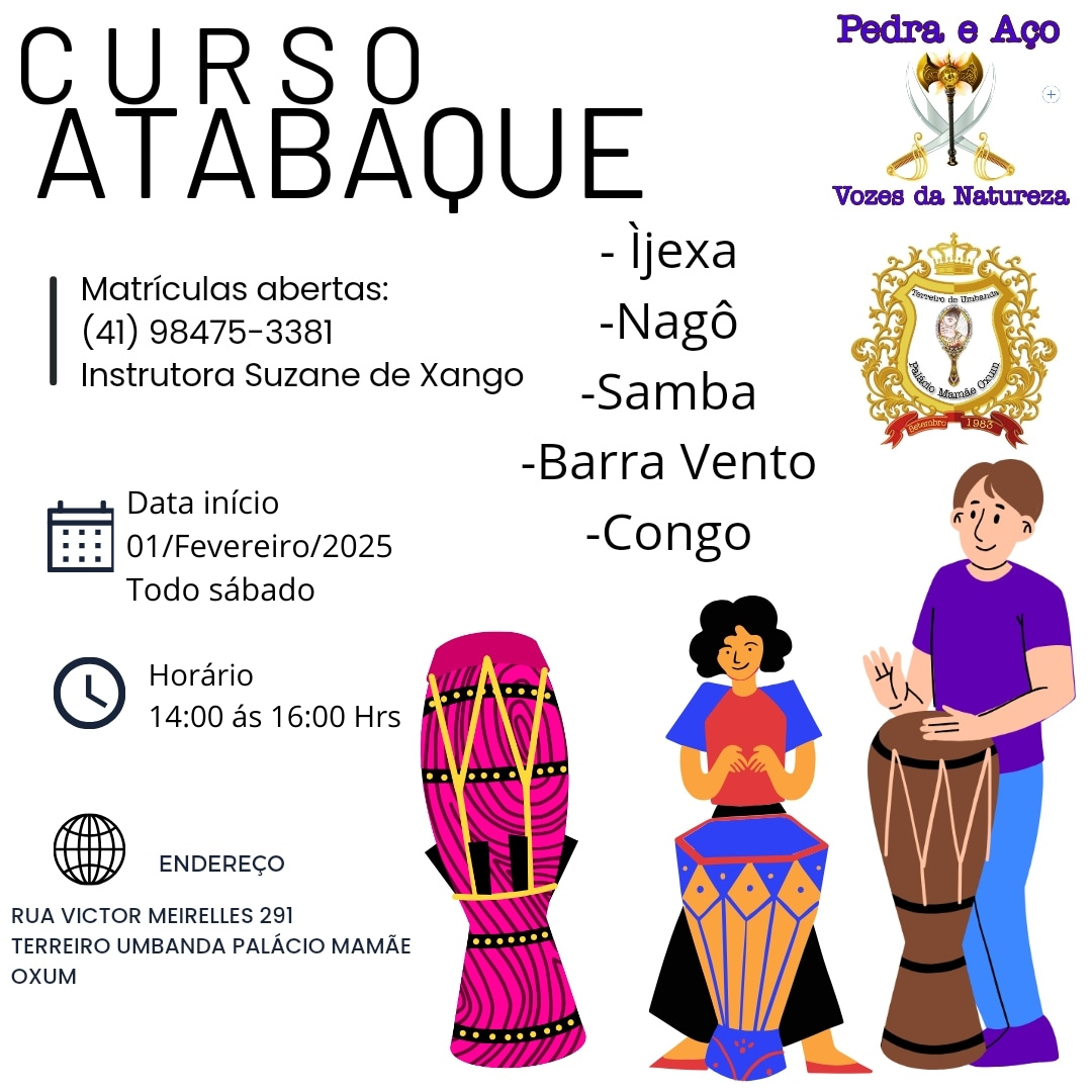 Aula Atabaque toques Umbanda