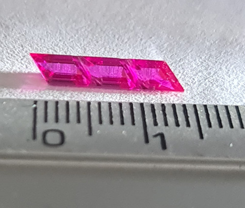 Created ruby 3 in 1 stones invisible setting look | Tairus Created Gems