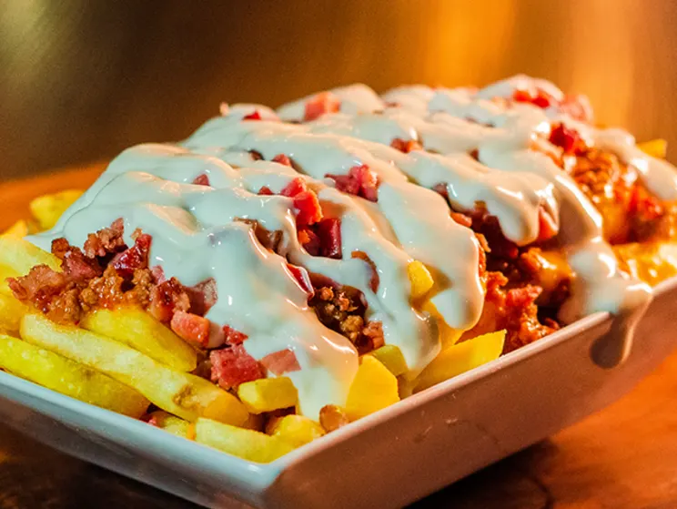 Batata com cheddar e bacon | Lowburguer