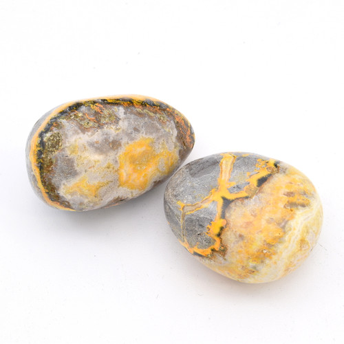 Bumblebee Jasper 2x Tumbled Stones 25x35mm | GemCentral