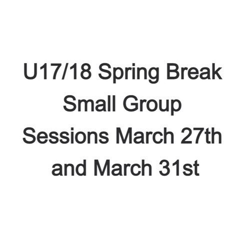 U17/18 Spring Break Small Group Sessions | Thecenter