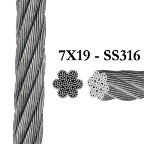 316 7X19 Wire Rope | Hawk Lifting