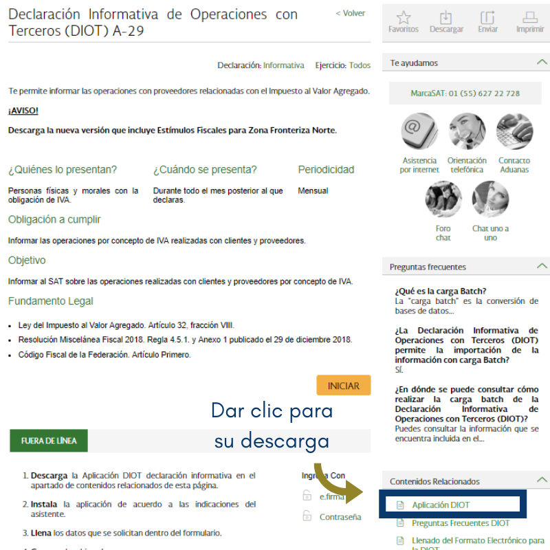 ACTUALIZACIÓN DE LA DIOT, VERSIÓN 1.2.1, Y DEL SISTEMA DE DECLARACIONES ...