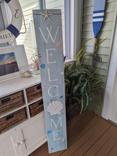 Welcome Hand Painted Beach Sign | Ashley Grace Signs