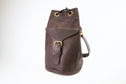 Small Kit Bag Diesel Brown | Ian Stevens Leathersmith