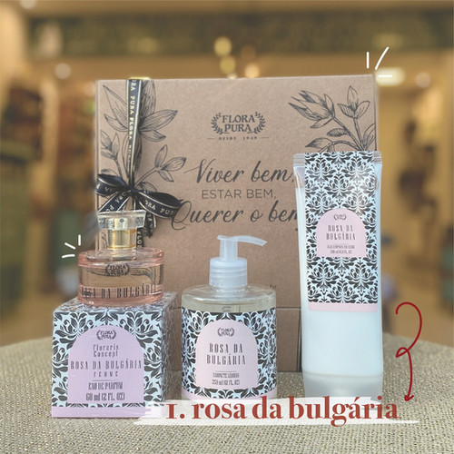 Kit presente Rosa da Bulgária | Flora Pura Br