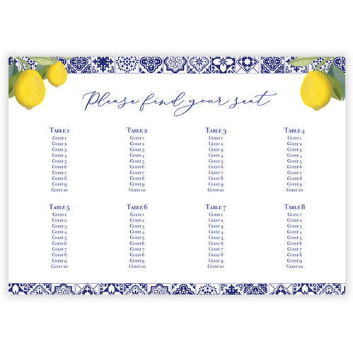 Positano Table Plan | ATW Creations