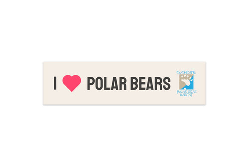 I Love Polar Bears Bumper Sticker | Cochrane Polar Bear Habitat