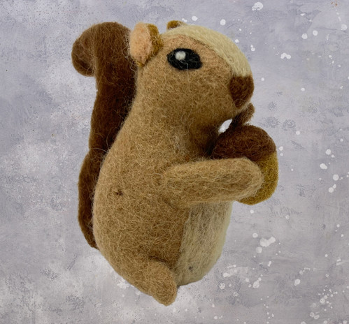 Handmade Felt Squirrel with Acorn | Cochrane Polar Bear Habitat