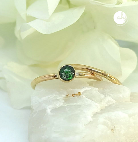 Minimalist Gold Memorial Keepsake Ring | alison houston jewellery