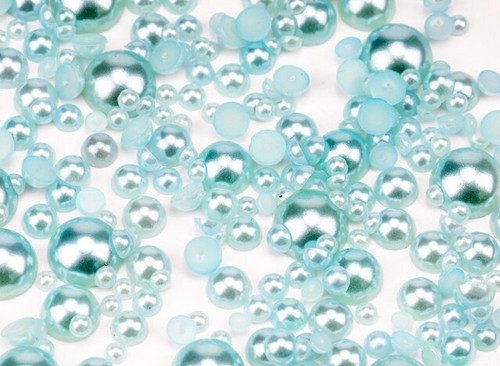 Light Blue Flat Back Pearls | Royal Rhinestones