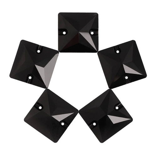 Jet Black Square | Royal Rhinestones