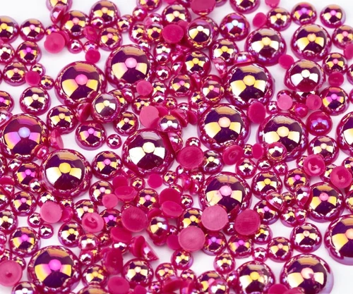 Rose AB Flat Back Pearls | Royal Rhinestones