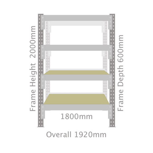 Starter Bay 2000mm(H) x 1800mm(L) x 600mm(D) | United Racking