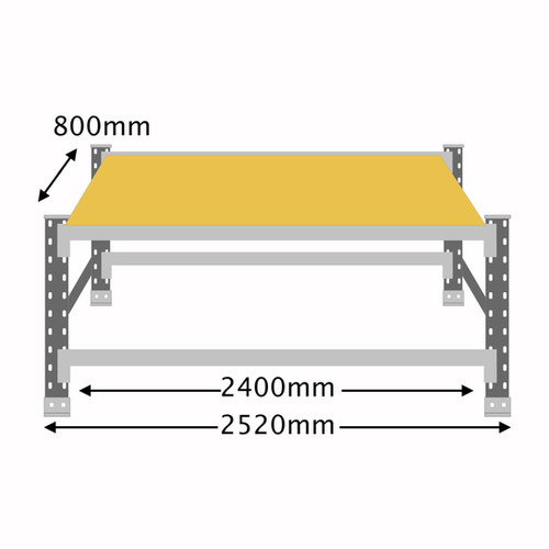 Longspan Workbench 2400x800 | United Racking