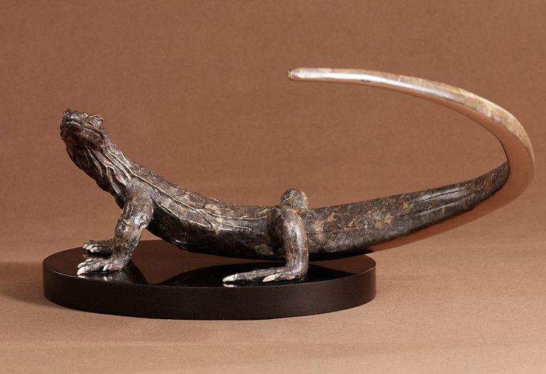 Goanna Bronze Sculpture by Jake Mikoda | Australian Wildlife