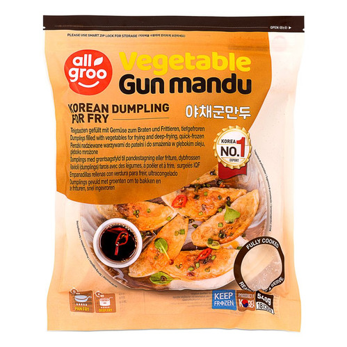 FROZEN - Allgroo Vegetable Gun Mandu (Korean Dumpling for Fry) 야채군만두 ...