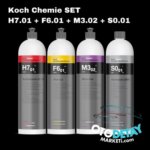 Koch Chemie Set H7.01 + F6.01 + M3.02 + S0.01 - 1 Litre | Oto Detay Marketi