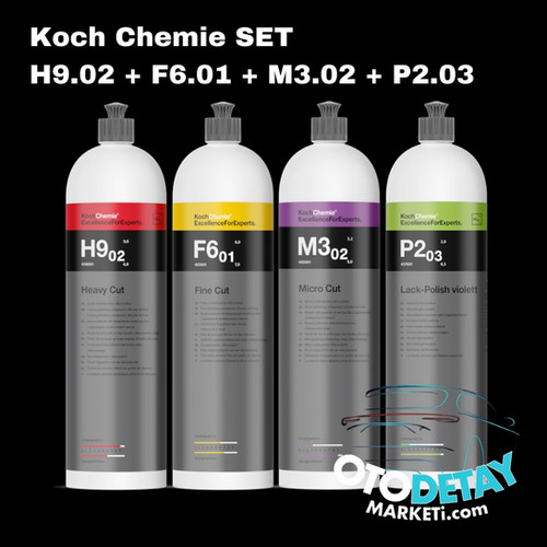 Koch Chemie Set H9.02 + F6.01 + M3.02 + P2.03 - 1 Litre | Oto Detay Marketi Koch Chemie Set H9.02 + F6.01 + M3.02 + P2.03 - 1 Litre | Oto Detay Marketi