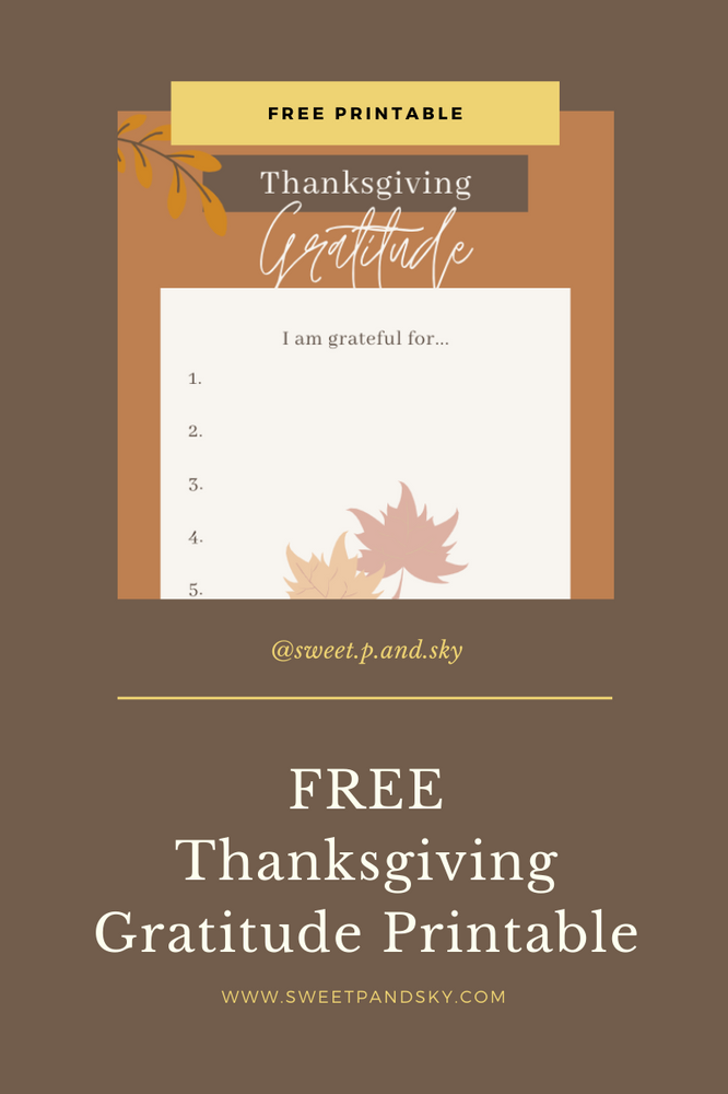 Thanksgiving Gratitude Activity & Printable