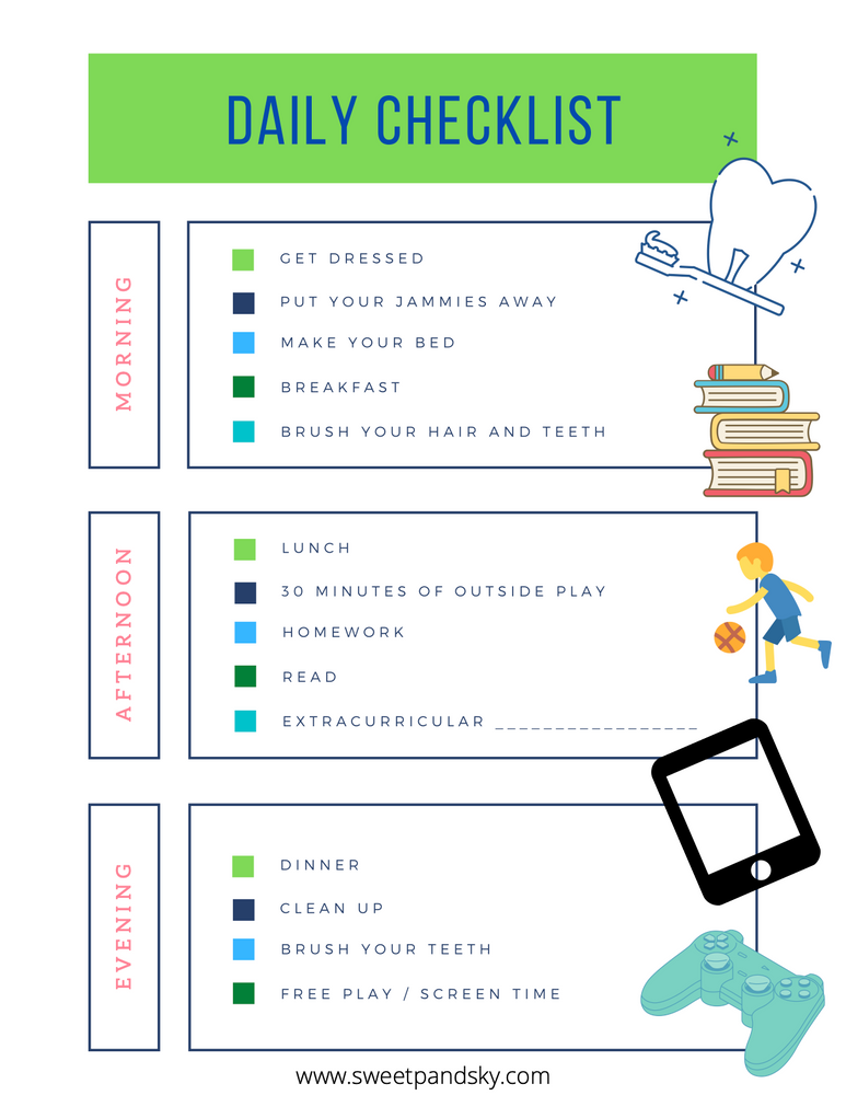 Screen time Checklist