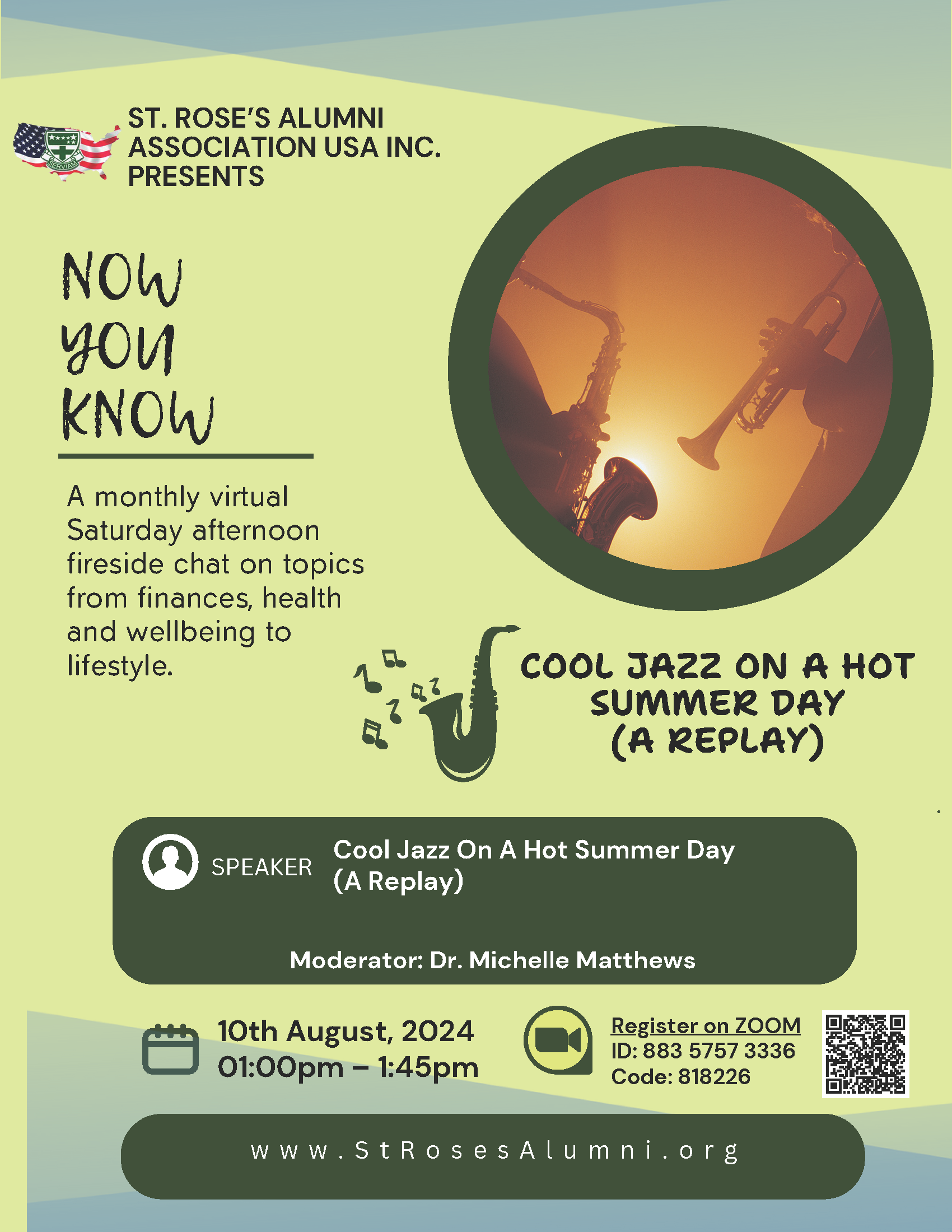 "Now you Know" Fireside Chat - August 2024 | St Roses Alumni