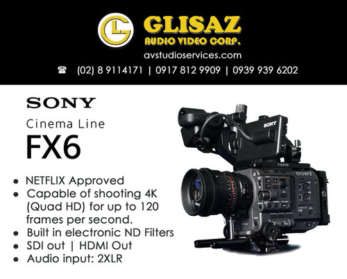 Sony FX6 Full-Frame Cinema Camera | avstudioservices