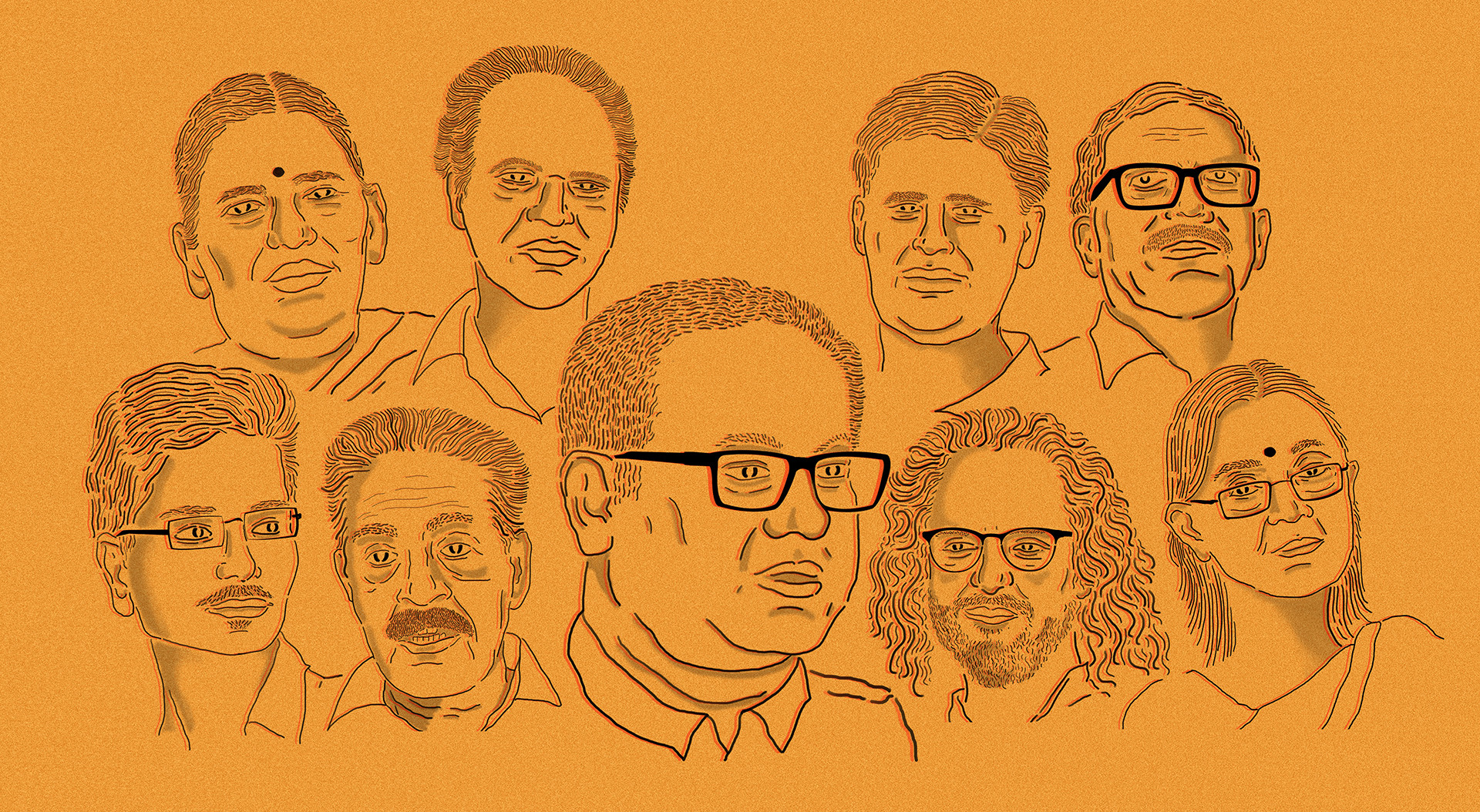 Bhima Koregaon Activists | Illustration | Kevin Ilango