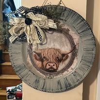 Highland cow plate | Six is enough