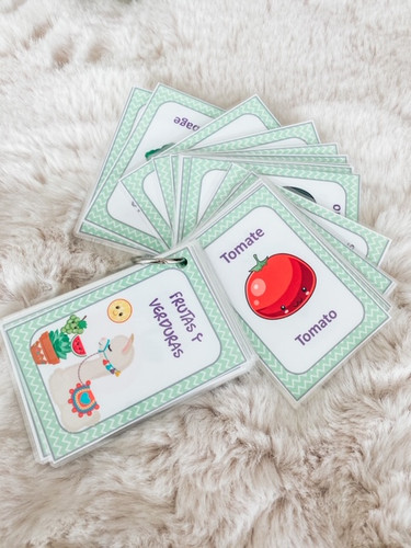Bilingual Spanish/English Fruits and Vegetables Flashcards | Vanidosa ...