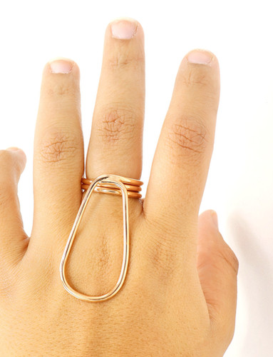 Adjustable MCP joint Splint Ring in 14k Rose Gold Fill• Splint Ring ...