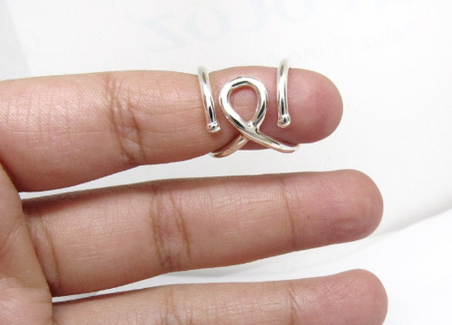 Swirl Multi use Silver Splint Ring | Evabelle Jewelry