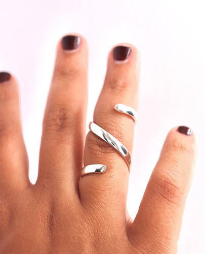 Sterling Silver Spiral Splint Ring • Spiral Splint Ring • Thumb Splint ...