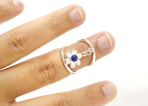 FlowerSplint Ring for PIP or DIP Joint • Swan Neck Splint • Silver Ring ...