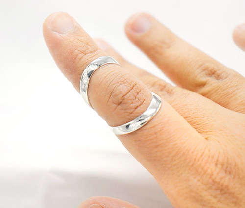 WideBand Sterling Silver Swan Splint Ring • Wide Band Splint Ring ...